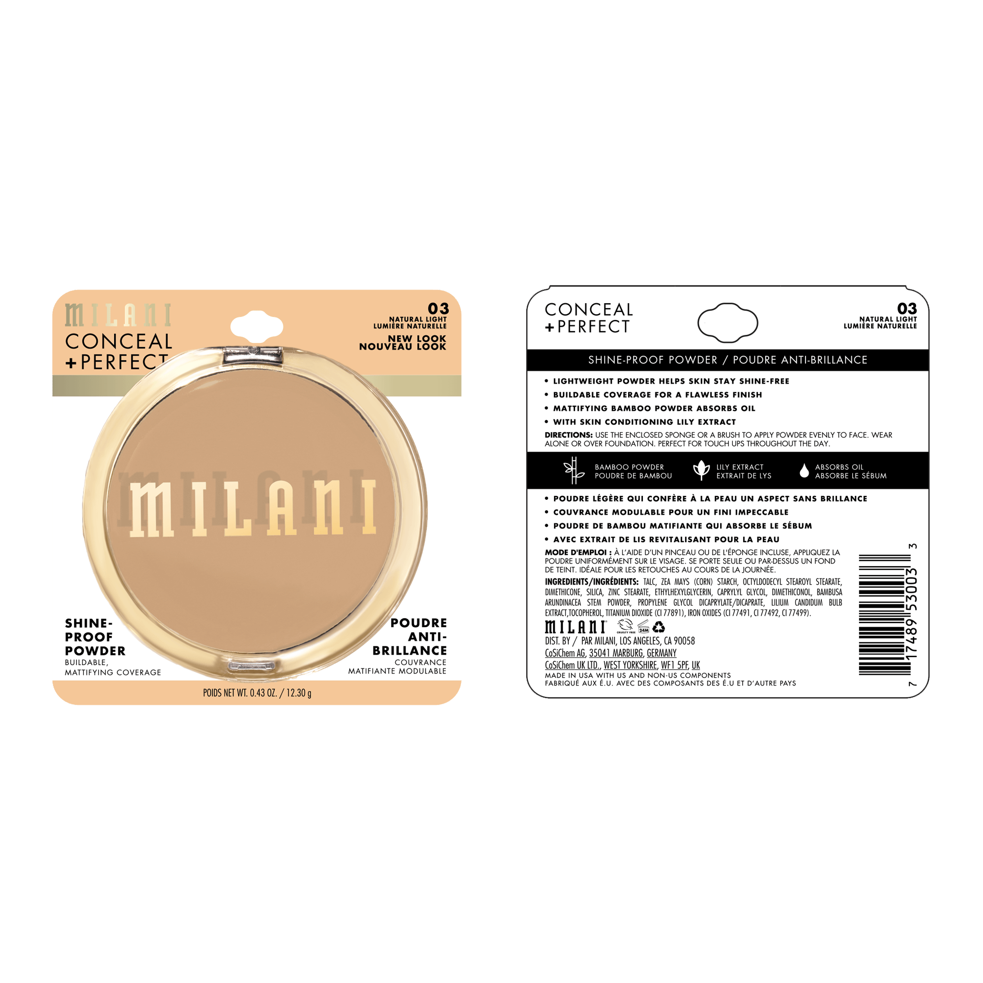 Conceal + Perfect Shine-Proof Oil Control Powder | Milani