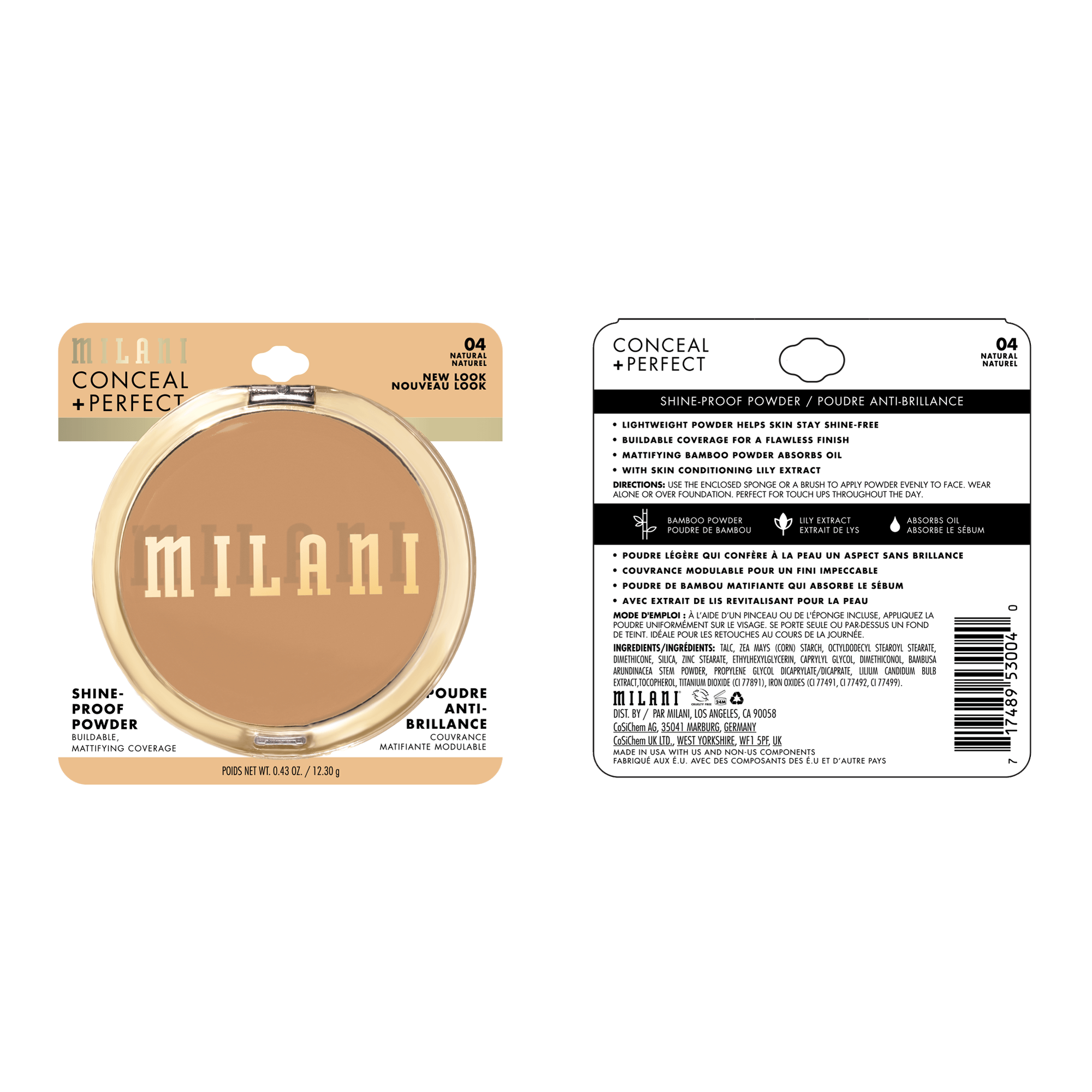 Conceal + Perfect Shine-Proof Oil Control Powder | Milani